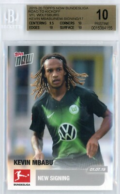2019-20 TOPPS NOW BUNDESLIGA ROAD TO KICKOFF KEVIN MBABU BGS PRISTINE ...