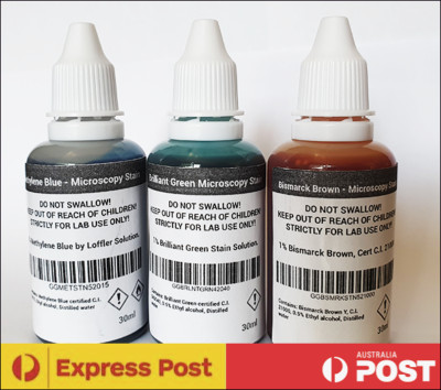 Microscope Staining Kit - Bismarck Brown, Brilliant Green & Methylene ...