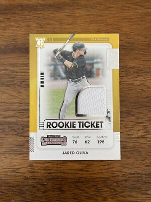 Jared Oliva 2021 Panini Contenders Rookie Ticket Jersey #RTJ-JO Pirates ...