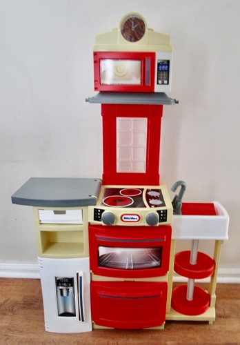 Little Tikes Cook 'n Store Kitchen Playset Red w/29 play pieces. Pick ...