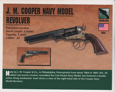 J.M. COOPER NAVY MODEL REVOLVER .36 Gun Atlas Classic Firearms PHOTO ...