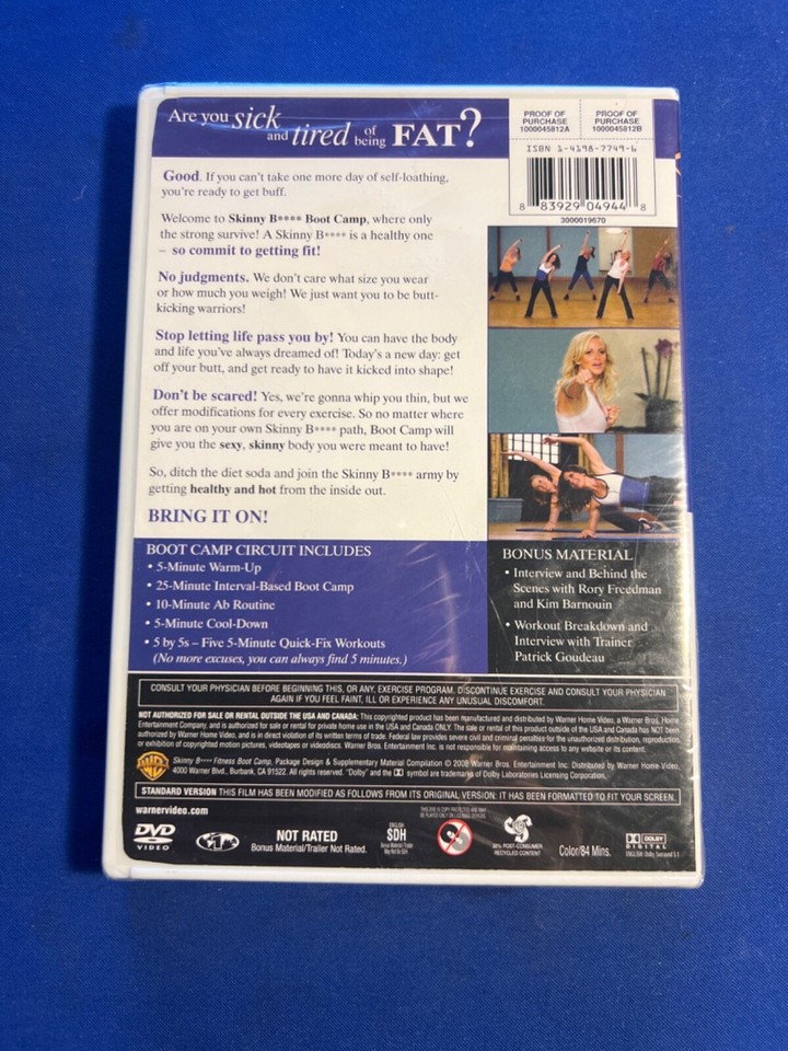 Skinny B Fitness Boot Camp (DVD) Standard Version …..….BRAND NEW ...