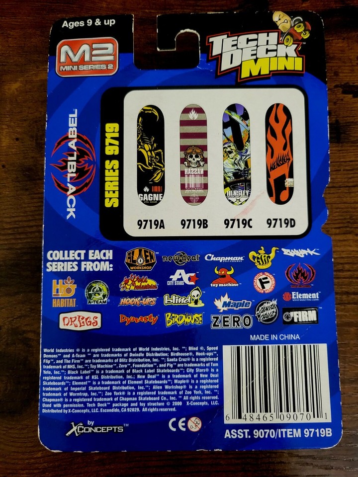 Tech Deck Black Label Mini Series M2 Vintage Rare 9719 | eBay