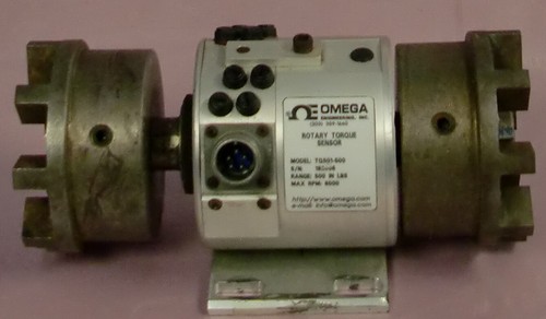 OMEGA ROTARY TORQUE SENSOR TQ501-500 RANGE: 500 IN LBS, MAX RPM: 6000 ...