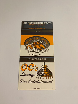 OC's Lounge Country Inn Dining Room Ontario Canada Matchbook Cover | eBay