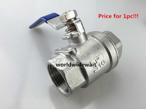 1/4" DN8 Valve 2Pcs Female Thread Dia 11.5mm Stainless Steel SS 304 BSP ...