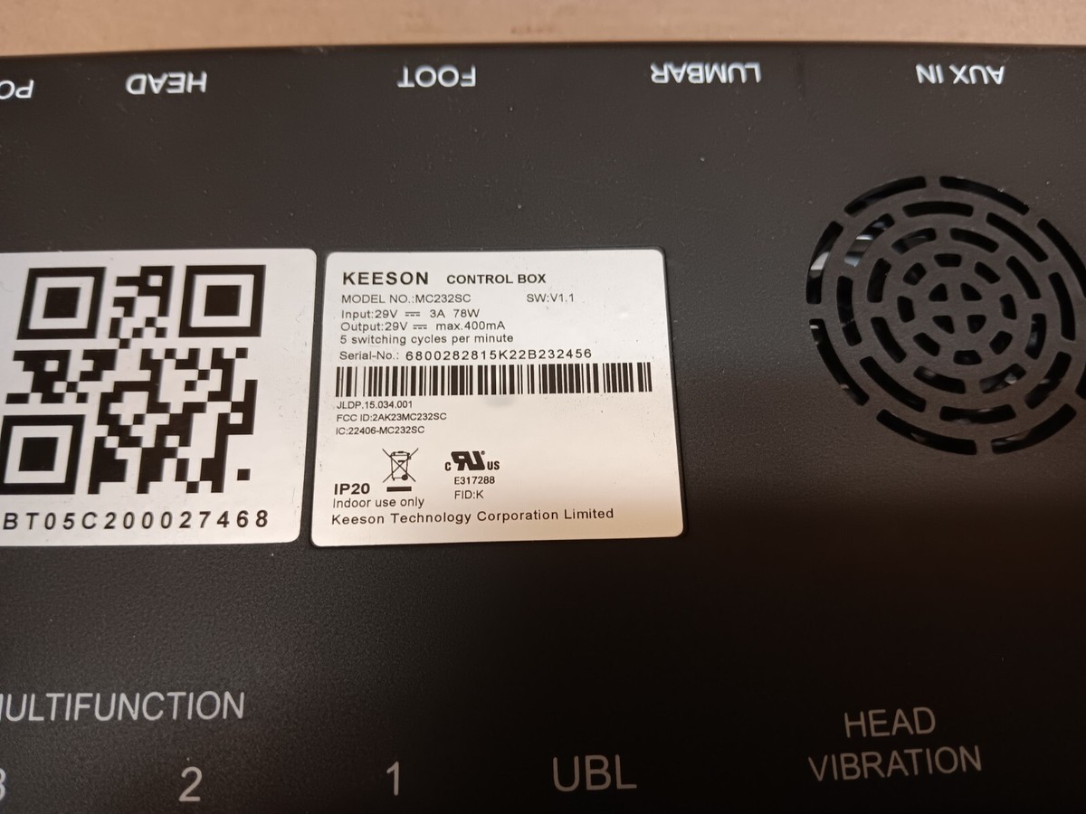 Comcast ORKIN SERTA ERGOMOTION Keeson Control Box MC232FA $49.99 Cable ...