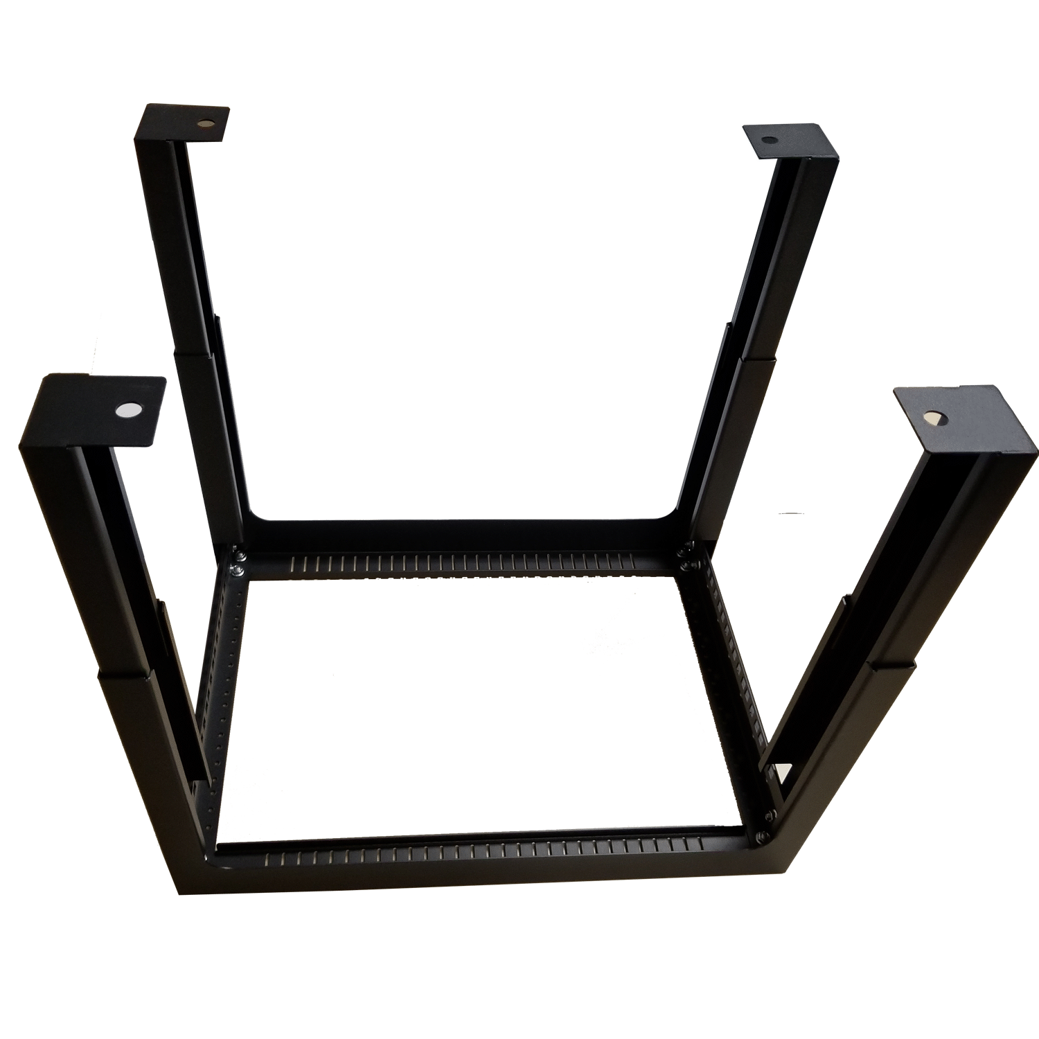 6U Open Frame Rack Expandable upto 19.5" Deep 4-Post Wall Mount Network ...