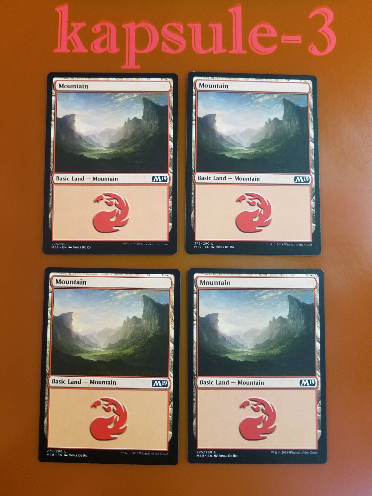 4x Mountain | Basic Land 275/280 | M19 Core Set 2019 | MTG Magic Cards ...