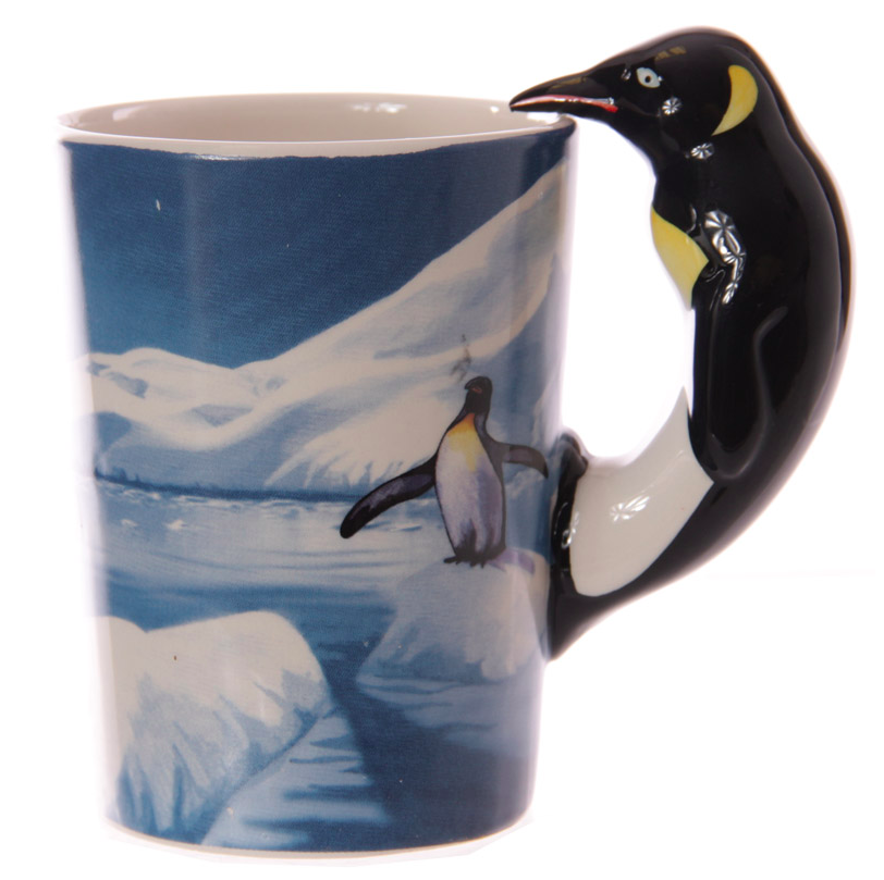 Animal Shaped Handle Ceramic Mug Tea Coffee Cup Novelty Gift Jungle ...