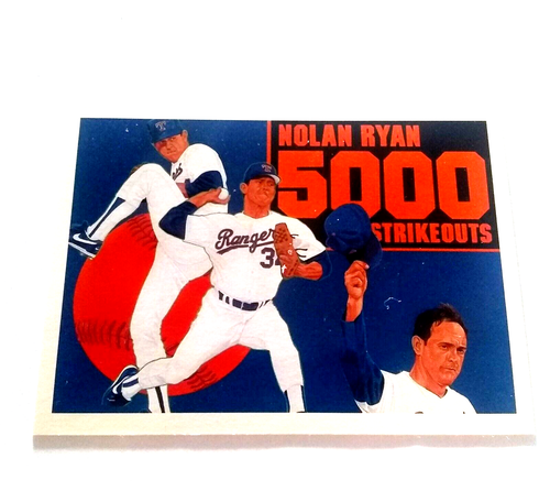 1990 Upper Deck Baseball Nolan Ryan 5000 Strikeouts #34 HOF Set Break ...