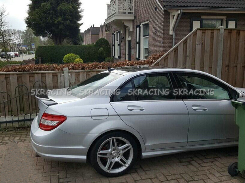 Forged CARBON FIBER DUCKBILL TRUNK SPOILER WING FOR 08-14 MERCEDES BENZ ...