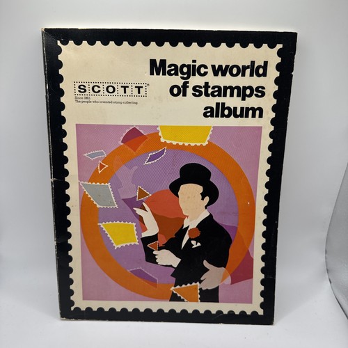 Vintage Scott Magic World of Stamps Stamp Book Album 1970's with 17 ...