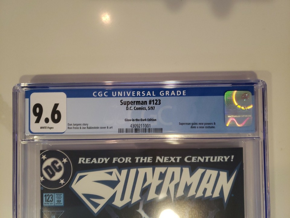 Superman 123 Glow In The Dark Variant CGC 9.6, DC Comics 1997 | eBay