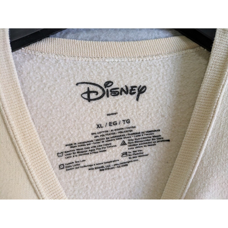 Disney Big Hero 6 Baymax & Cat Sweater Unisex XL Cream Pullover ...