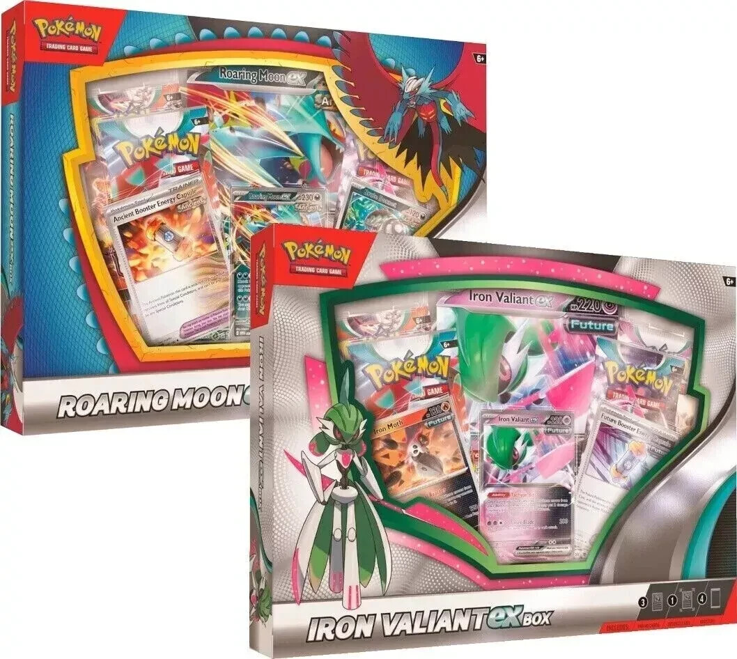 Nintendo Pokémon TCG Roaring Moon EX Iron Valiant EX Case - 6 Boxes for ...