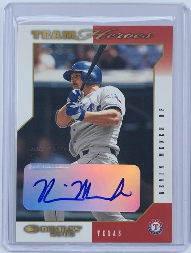 2003 Donruss Team Heroes Autograph #521 Kevin Mench Auto Texas Rangers ...