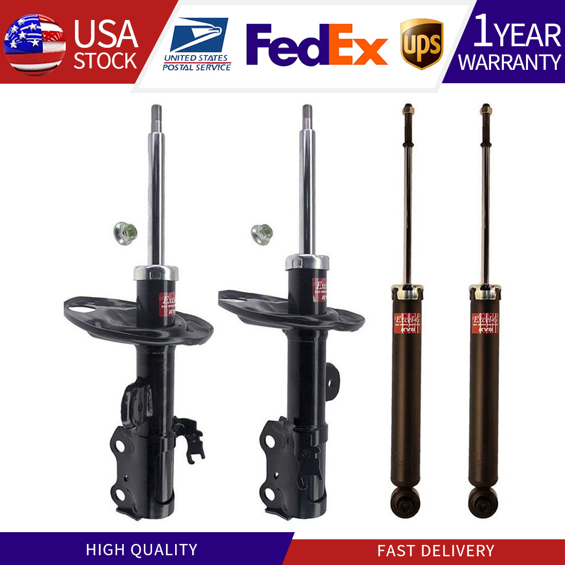 KYB 4 pcs Front,Rear Shocks Struts Struts for 2012-2015 TOYOTA PRIUS V ...
