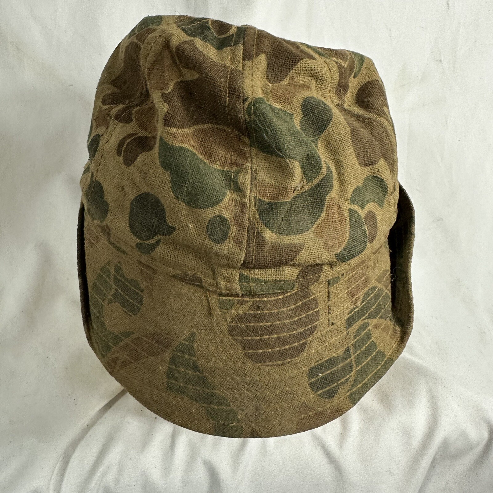 Vintage 1950s Jones Frogskin Camo Hunting Cap Hat - Gem