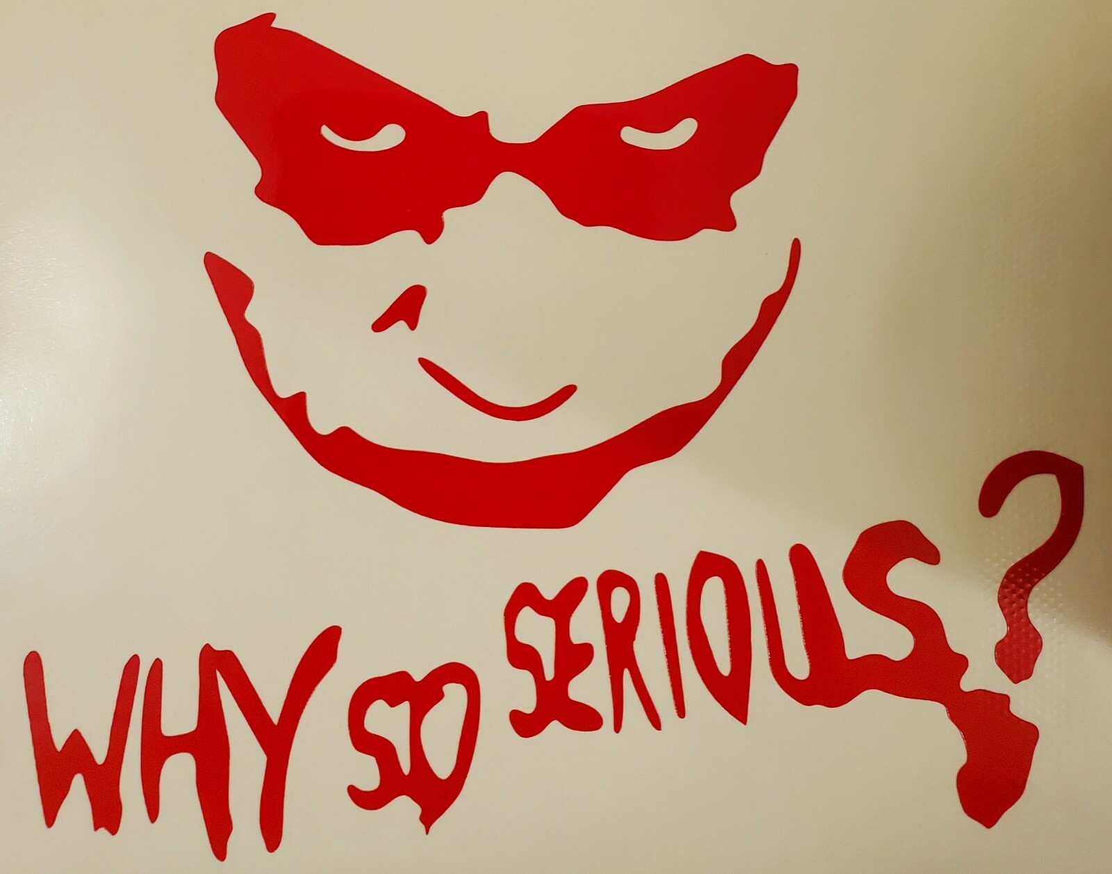 Brand New 10"x 10" Why So Serious Joker Vinyl Decal window Multi ...