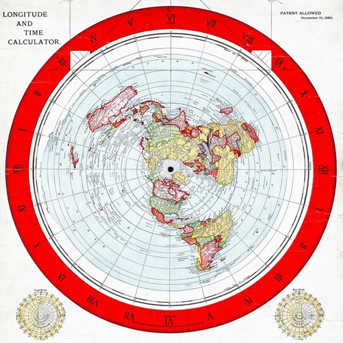 11x11 Flat Earth Map 1892 - Alexander Gleason's New Standard Map the ...