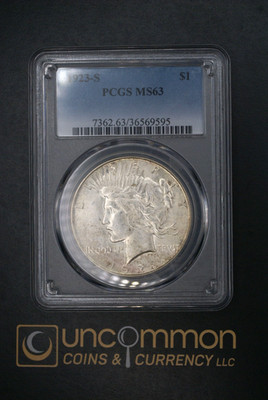 1923S MS 63 Peace Dollar. Graded by PCGS | eBay