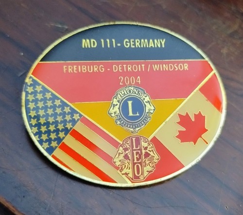 Lions MD 111 Badge Pin Germany Freiburg Detroit Windsor Canada USA | eBay