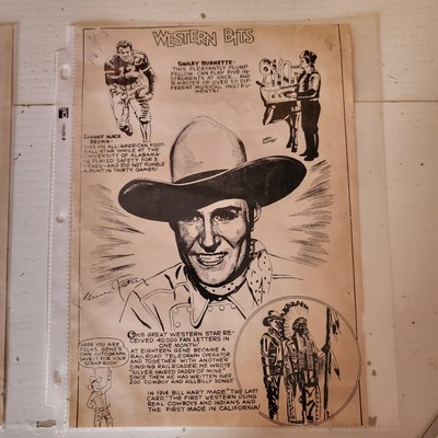 Mario DeMarco signed Western Bits print featuring Gene Autry. | eBay