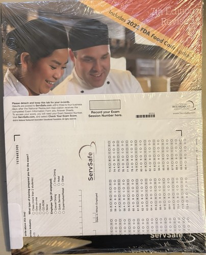 NEW ServSafe Manager Book 7th edition REVISED With Test Sheet 2022 FDA ...