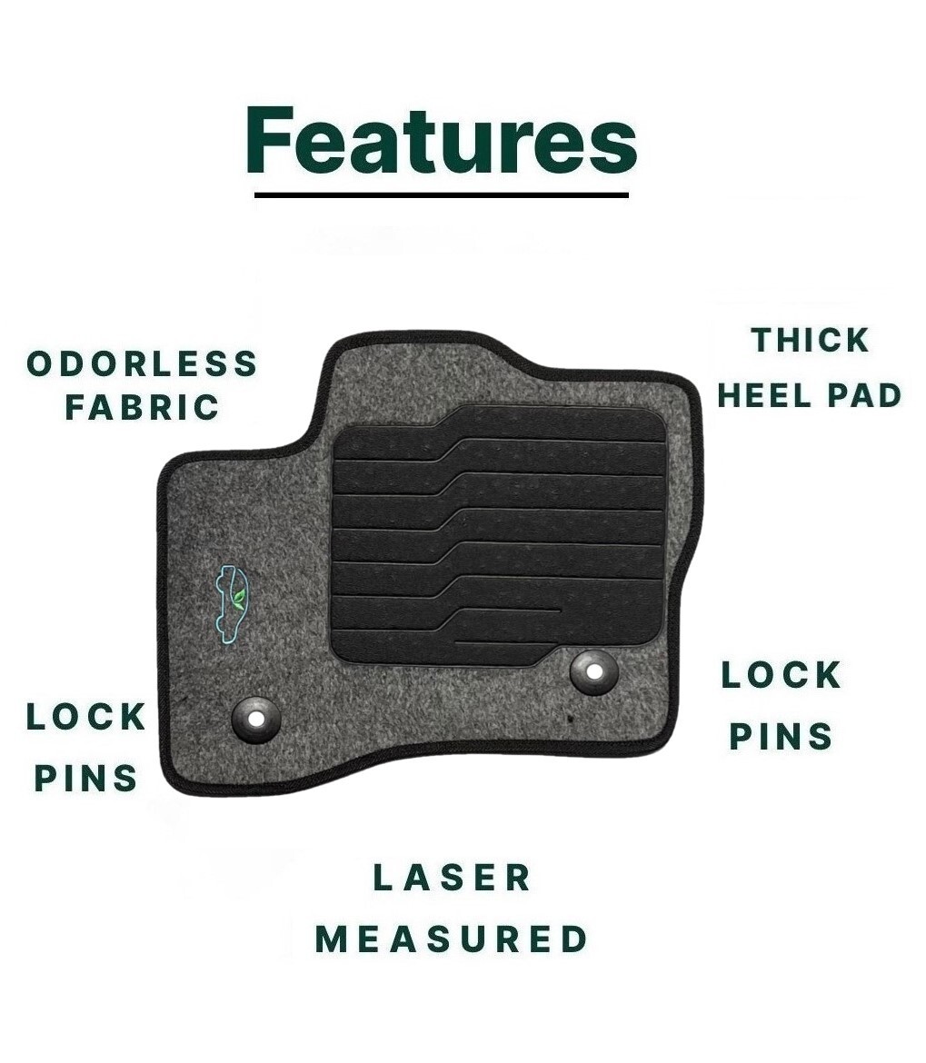 Carpet Floor Mats For 2010 to 2019 Ford Taurus Front and Rear Gray ...