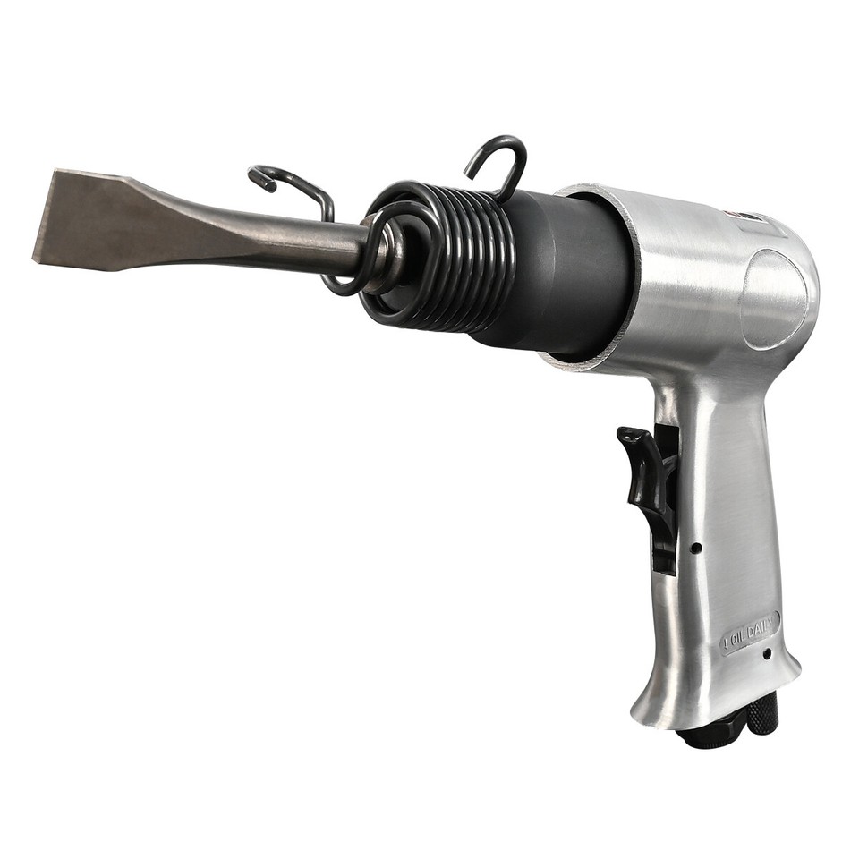 150mm Air Hammer Drill Gun with 4 X Chisels + Needle Descaler Paint ...