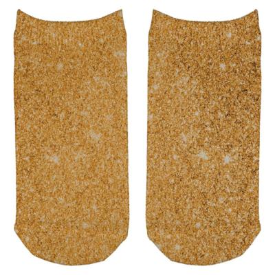 Gold Glitter All Over All Over Adult Ankle Socks | eBay