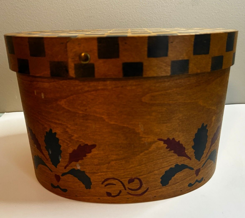 Shaker Style Box Stenciled Reproduction Large Pantry Box Farmhouse ...