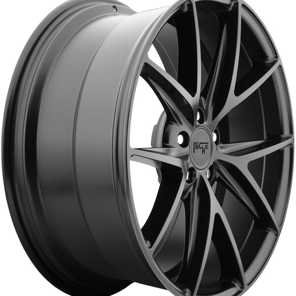 (Set of 4) Niche M117 Misano 17x8 5x100 +40mm Satin Black Wheels Rims ...