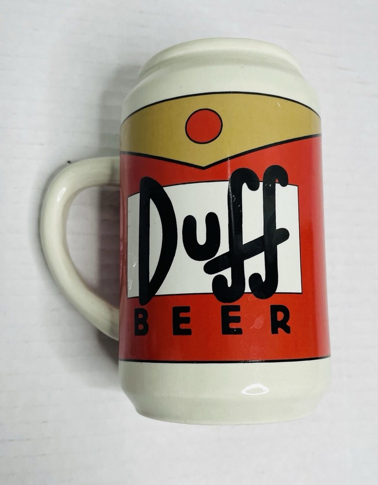 The Simpsons Duff Beer Ceramic Beer Mug, Typo X 2017 Pre-Owned | eBay