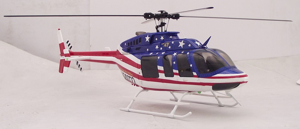 470 Stars&Stripes B 407 ARF RC Helicopter Pre-Painted Fuselage 470 Size ...