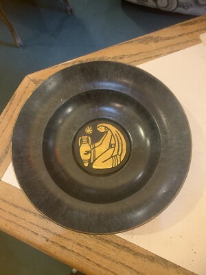 Vintage Copper w/Patina Bowl Figural Tava Jerusalem Made in Israel Late ...