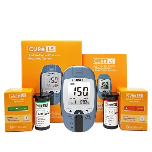 CUROfit Quick Home Blood Total Cholesterol and Triglycerides Test Kit ...