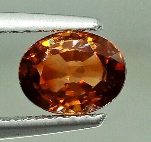 1.58 Cts Lovely Luster 100% Natural Orange Zircon Oval Loose Gemstone ...