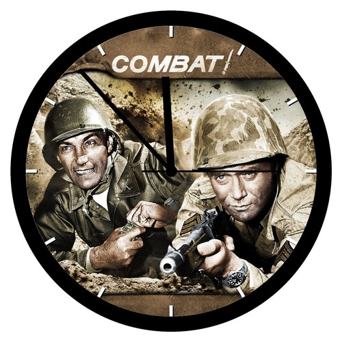 COMBAT! Custom 8½" Round Wall Clock VIC MORROW & RICK JASON | eBay