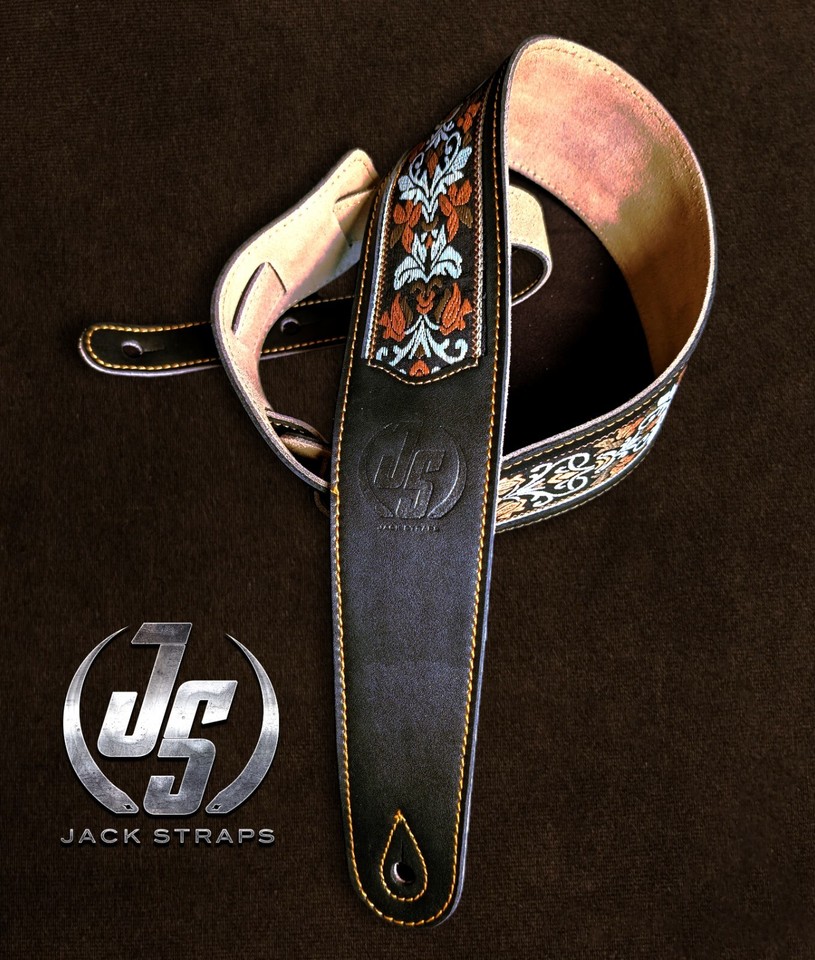 Jack Straps Guitar Strap Brocade & Leather GL-015-01 | eBay