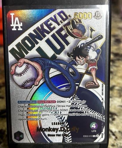 La Dodgers One Piece Night 2025 SGA Monkey D Luffy Promo Card EB02-010 | eBay