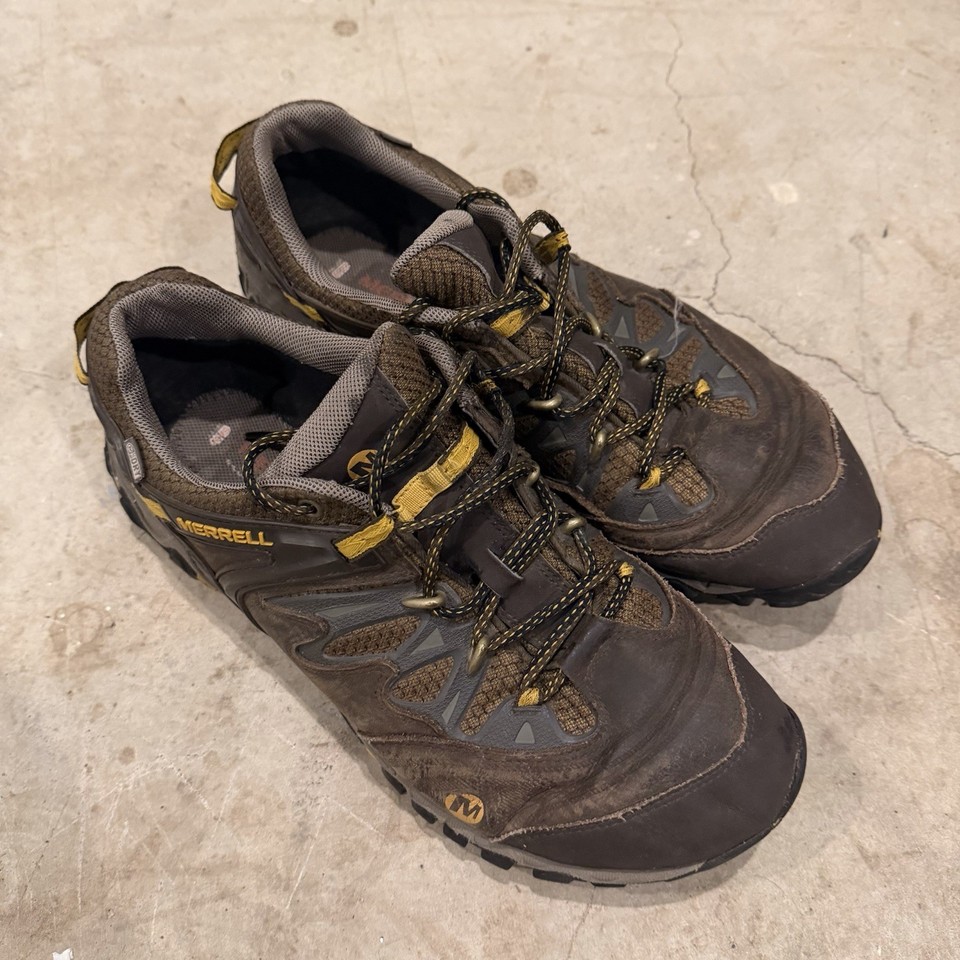 Merrell All Out Blaze Aero Mens Size 12 Brown Vibram Trail Sneakers ...