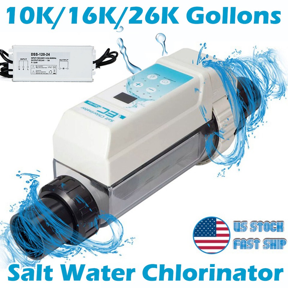 Clear Saltwater Pool Chlorine System Up to 10-55K Gallons IN/Above ...