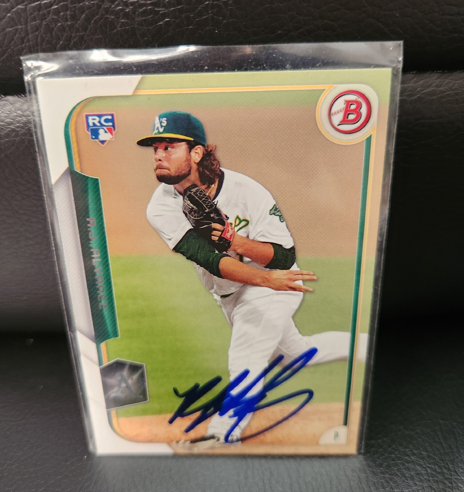 RJ Alvarez Autograph Signed 2015 Bowman RC Oakland Athletics | eBay