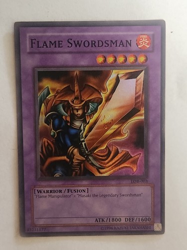 Yu-Gi-Oh! Holo Flame Swordsman LOB-003 Unlimited | eBay