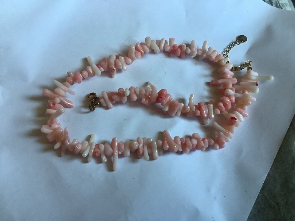 Polished Angel Skin Branch Coral Necklace With New Clasp | eBay UK