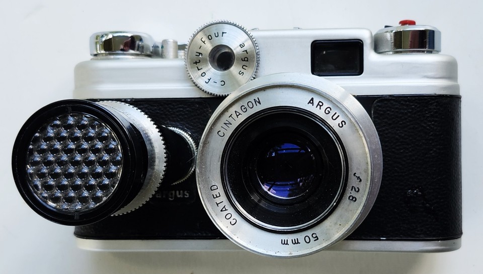 ARGUS C44 35mm CAMERA , CASE, 50mm 2.8 LENS, METER | eBay