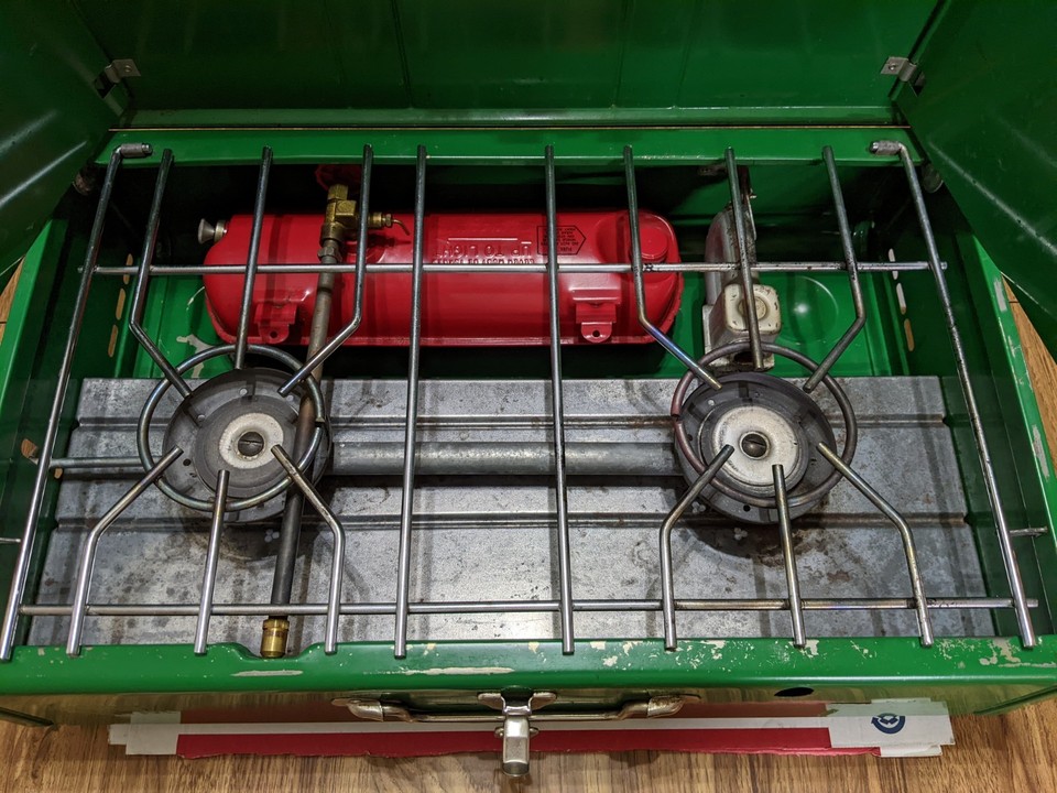 Vintage 1974 Coleman 413G Two Burner Camping Stove w/ Original Box ...