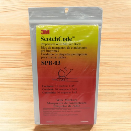3M ScotchCode SPB-03 Preprinted Wire Marking Marker Book Brand New ...